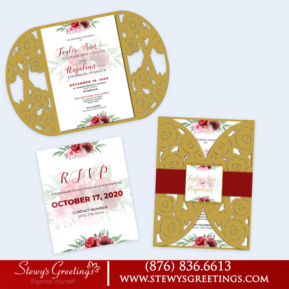 Die Cut Gated Invitation - Stewy's Greetings