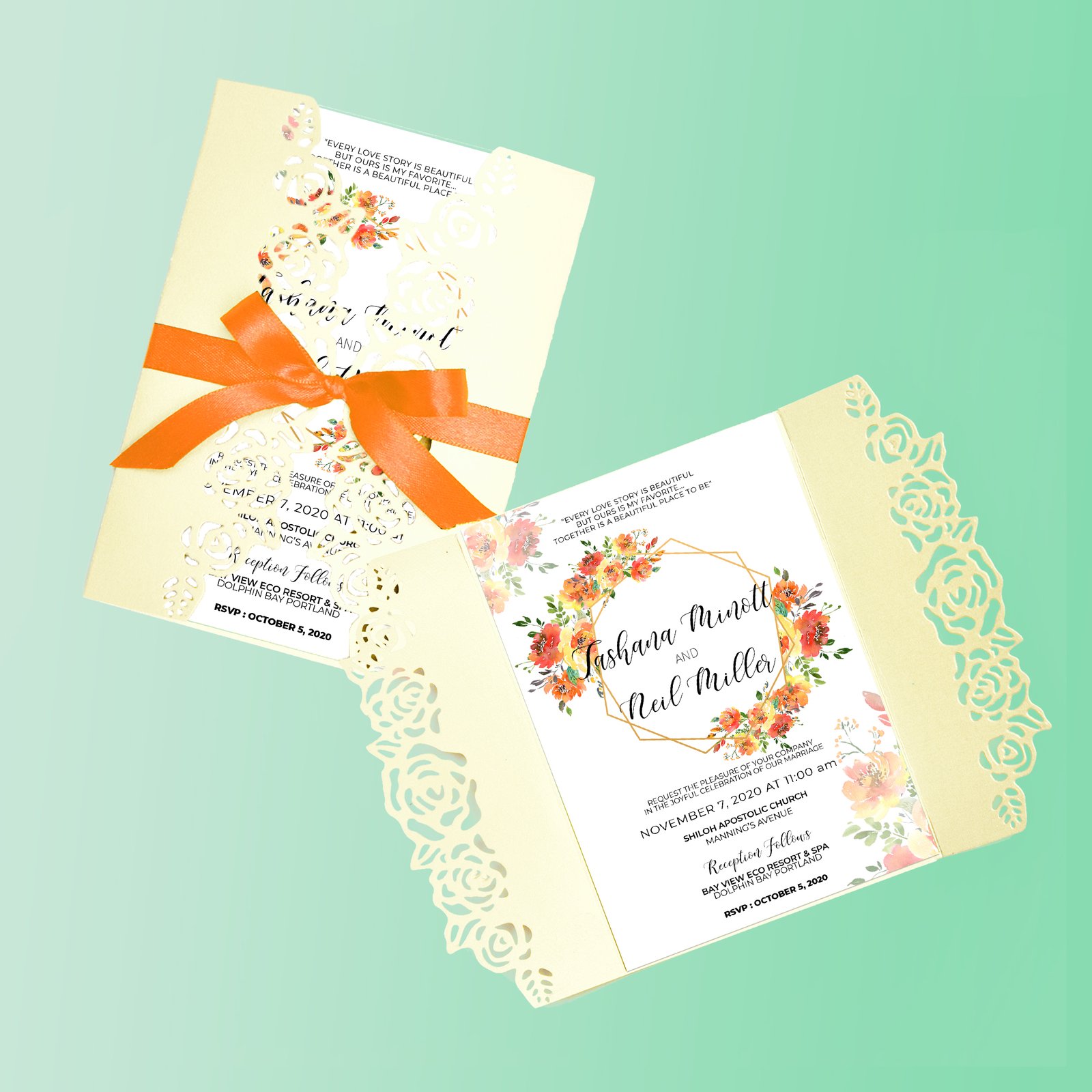 Die Cut Gated Invitation - Stewy's Greetings