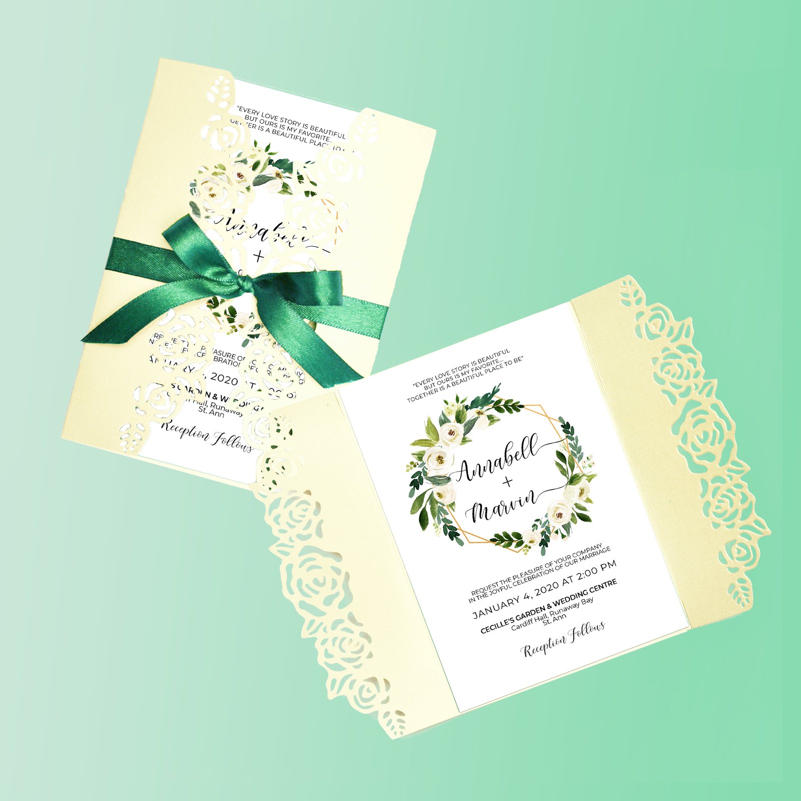 Die Cut Gated Invitation - Stewy's Greetings