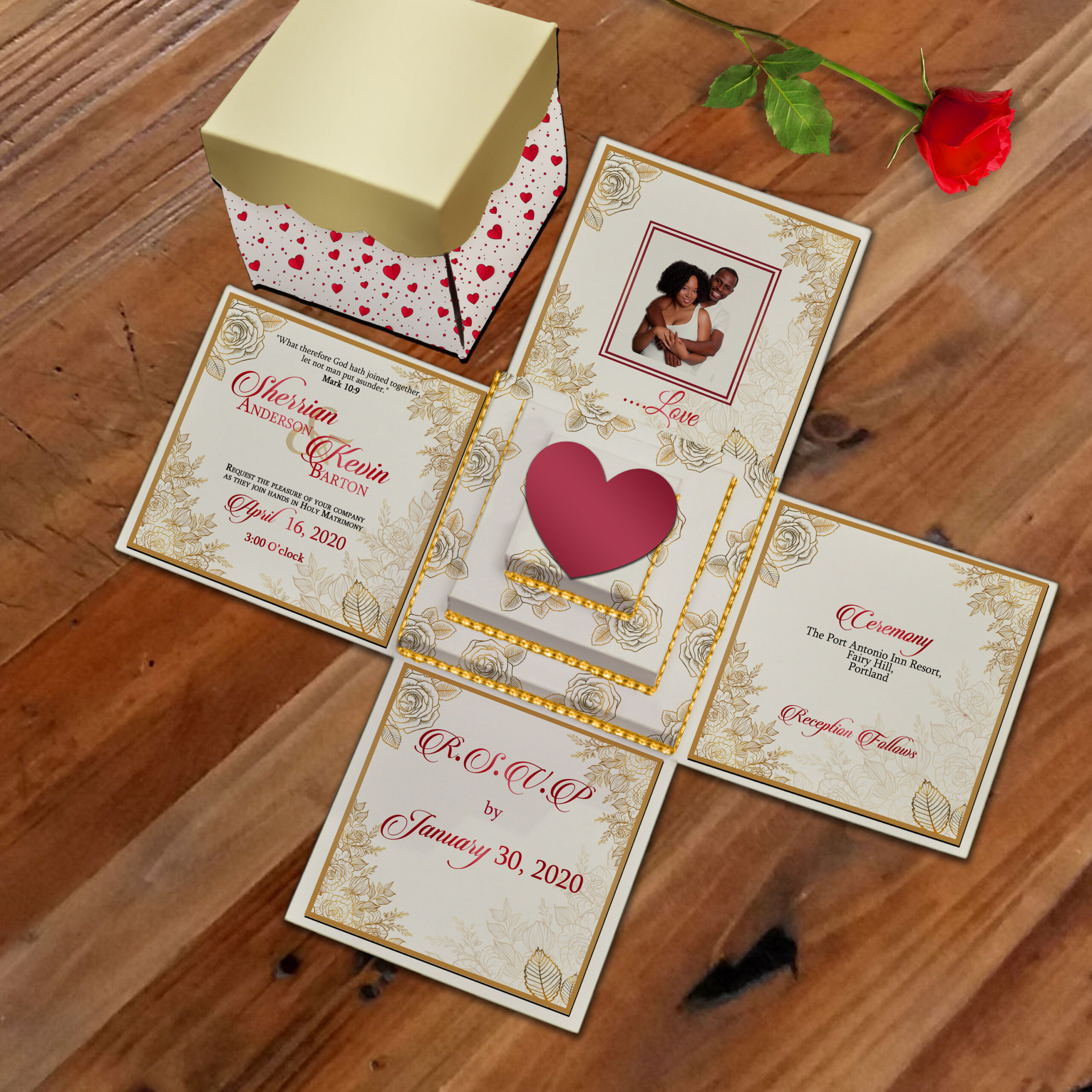 Exploding Box Wedding Invitation - Stewy's Greetings