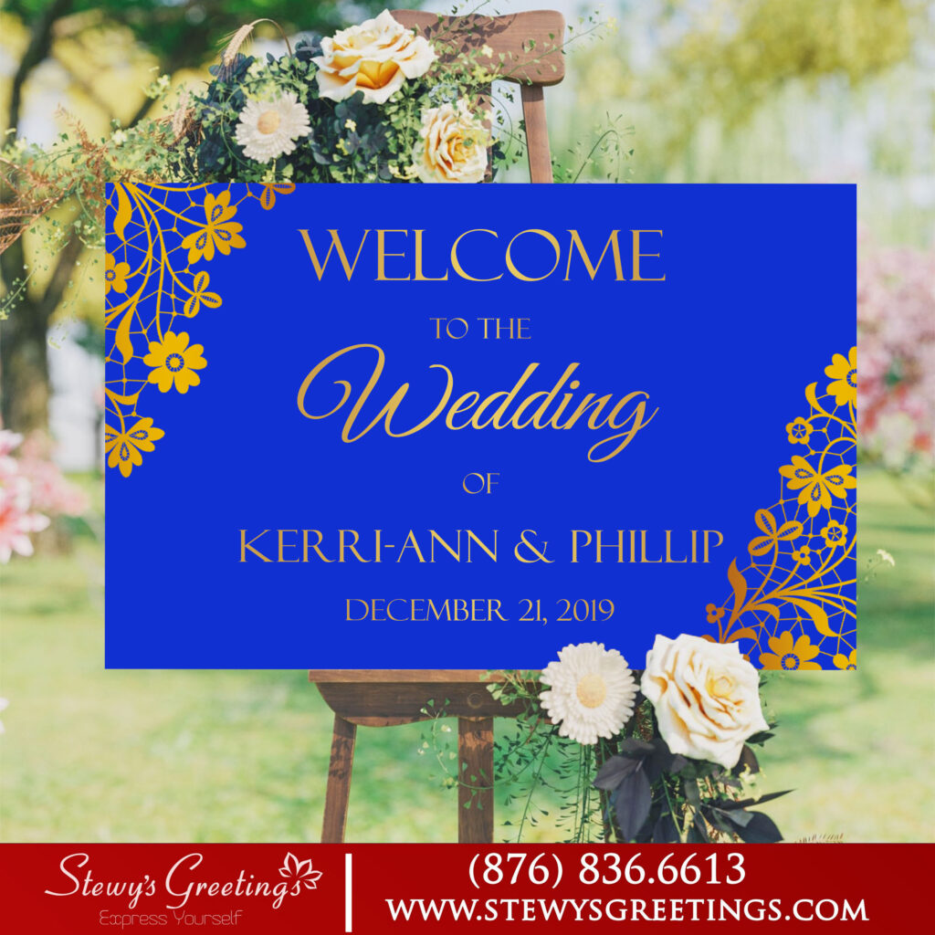 Wedding Welcome Sign - Stewy's Greetings