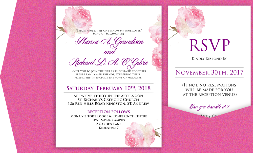 Pocket Fold Wedding Invitation - Stewy's Greetings